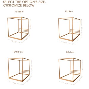 Square Canopy Bed, Four Poster Bed, King Size Bed, Low Platform Bed ...