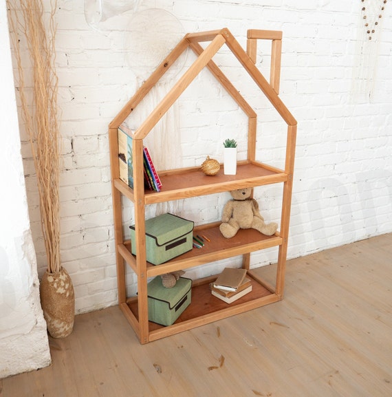 House Shape Shelf Kids Bookshelf Kids Bedroom Children Home - Etsy