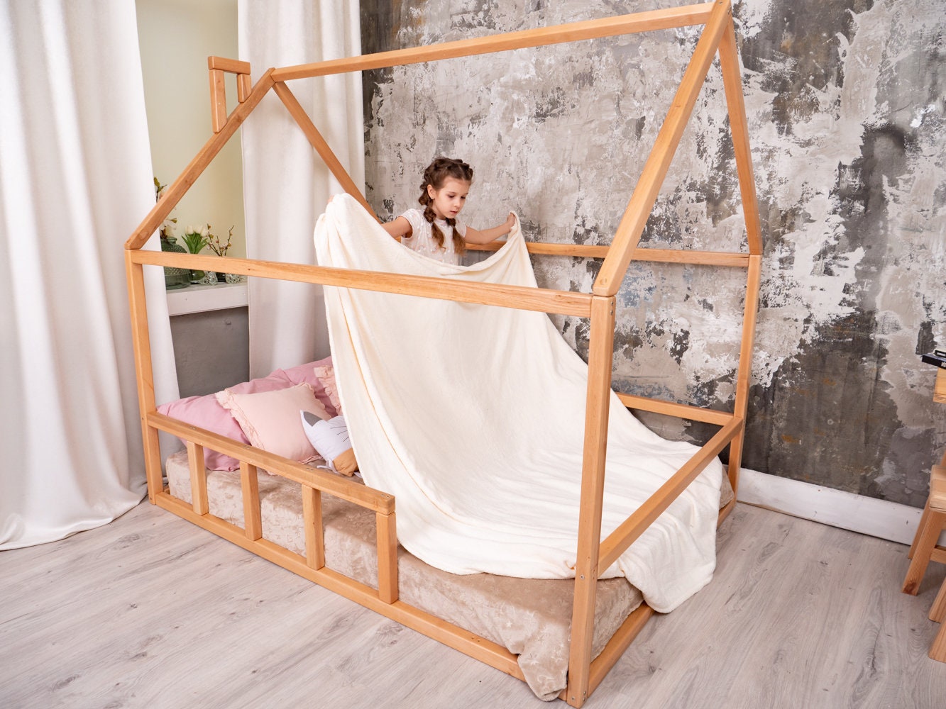 Toddler bed Montessori floor bed Montessori bed Full floor bed | Etsy