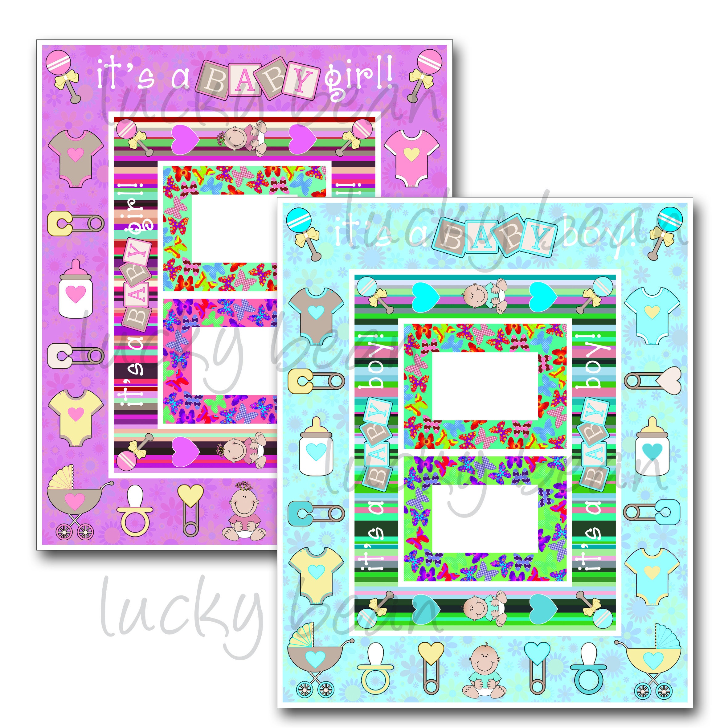 Papercraft Paper, Party & Kids Baby Boy Photo Frame,Baby Girl Photo ...