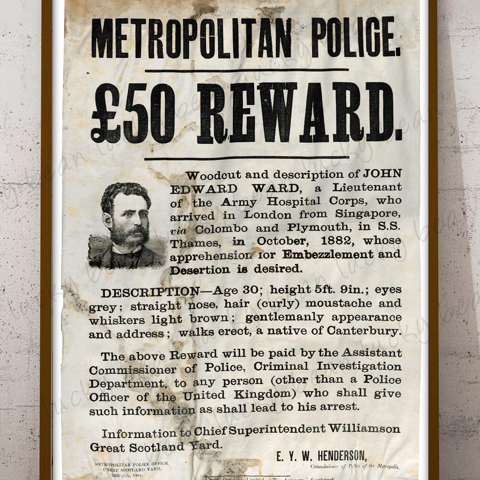 Wanted poster.Victorian outlaw wanted poster.Vintage police | Etsy