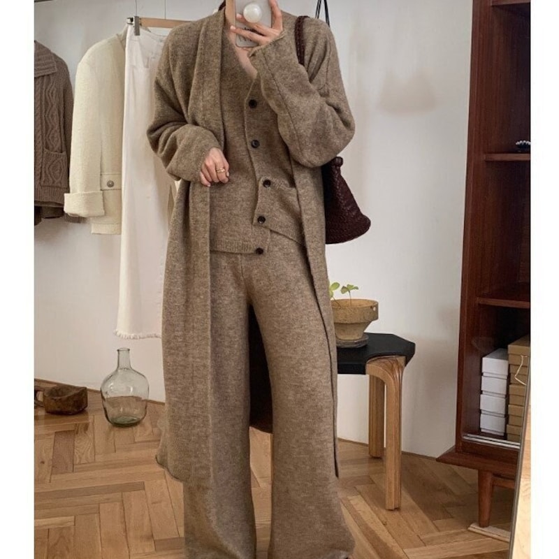 3 Piece Pants Sweater Sets Women - Etsy