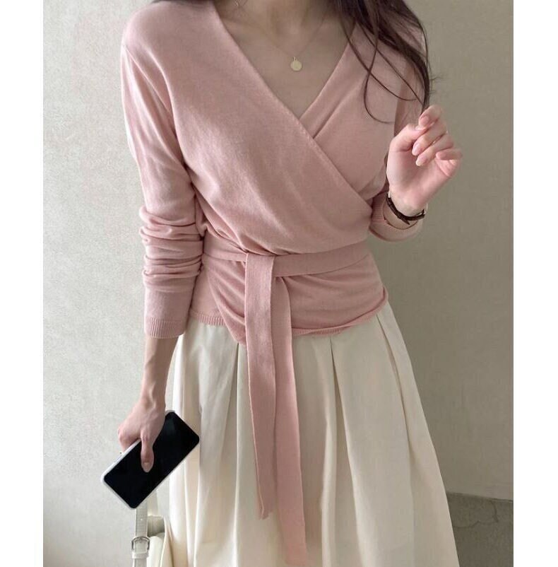 Wrap Top / Knit Top Women / Wrap Mood Top / Kimono Wrap Top / - Etsy