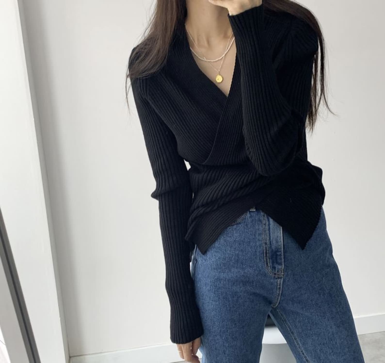 Wrap Top / Wrap Knit / Wrap Sweater / Sweater for Women / Knit - Etsy