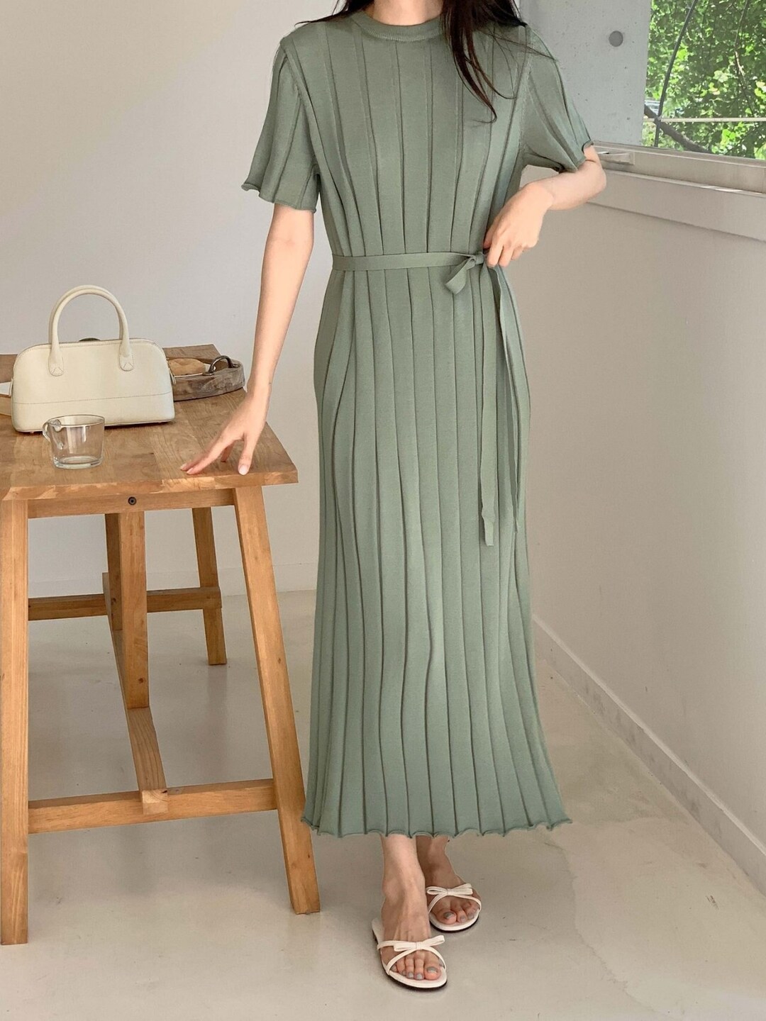 Knit Dress / Maxi Knit Dress / Summer Sweater Dress / Wrap Mood Dress ...