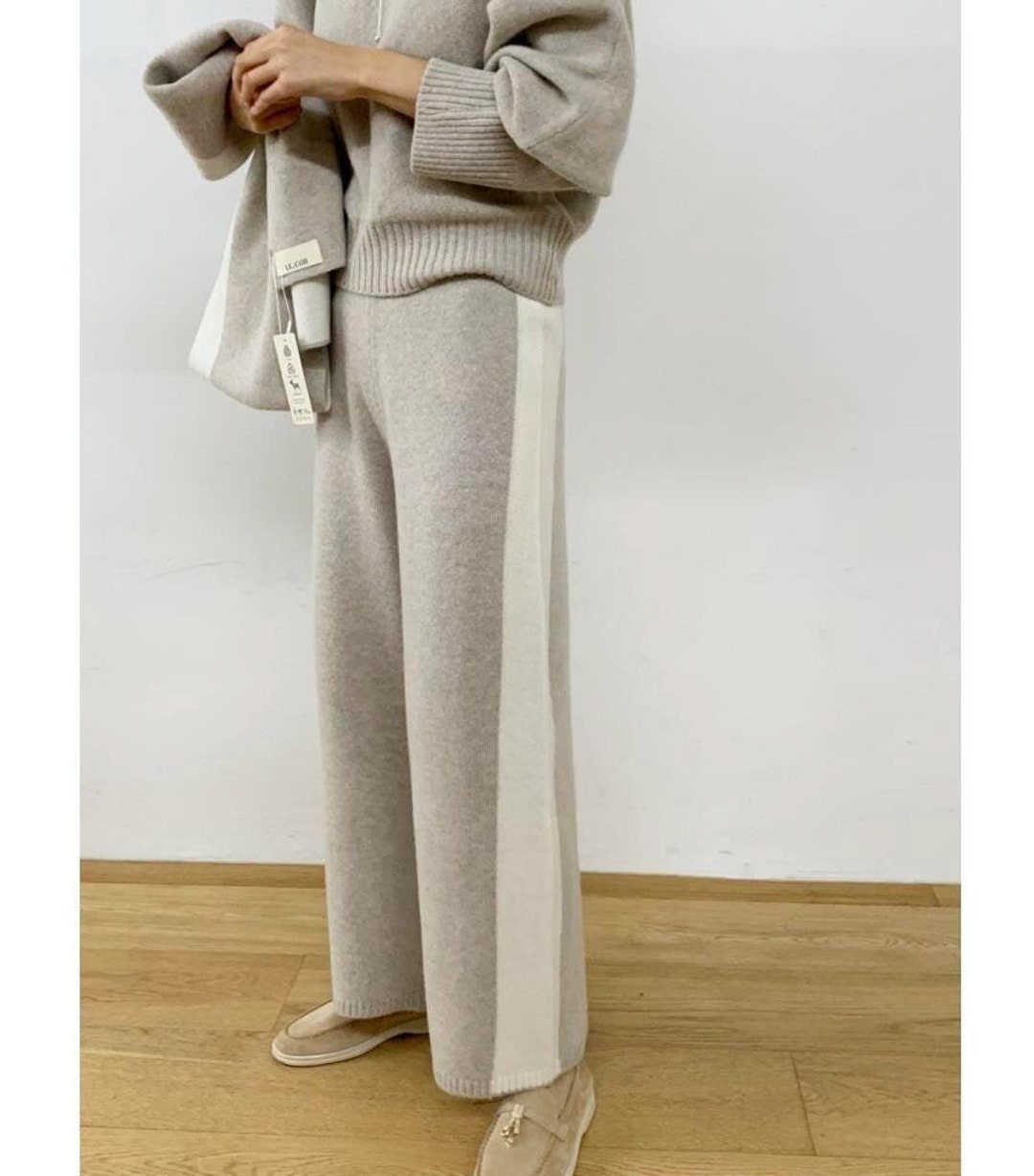 Cashmere Blended Pants / Wool Knit Pants / Knit Banding Pants / Knit ...