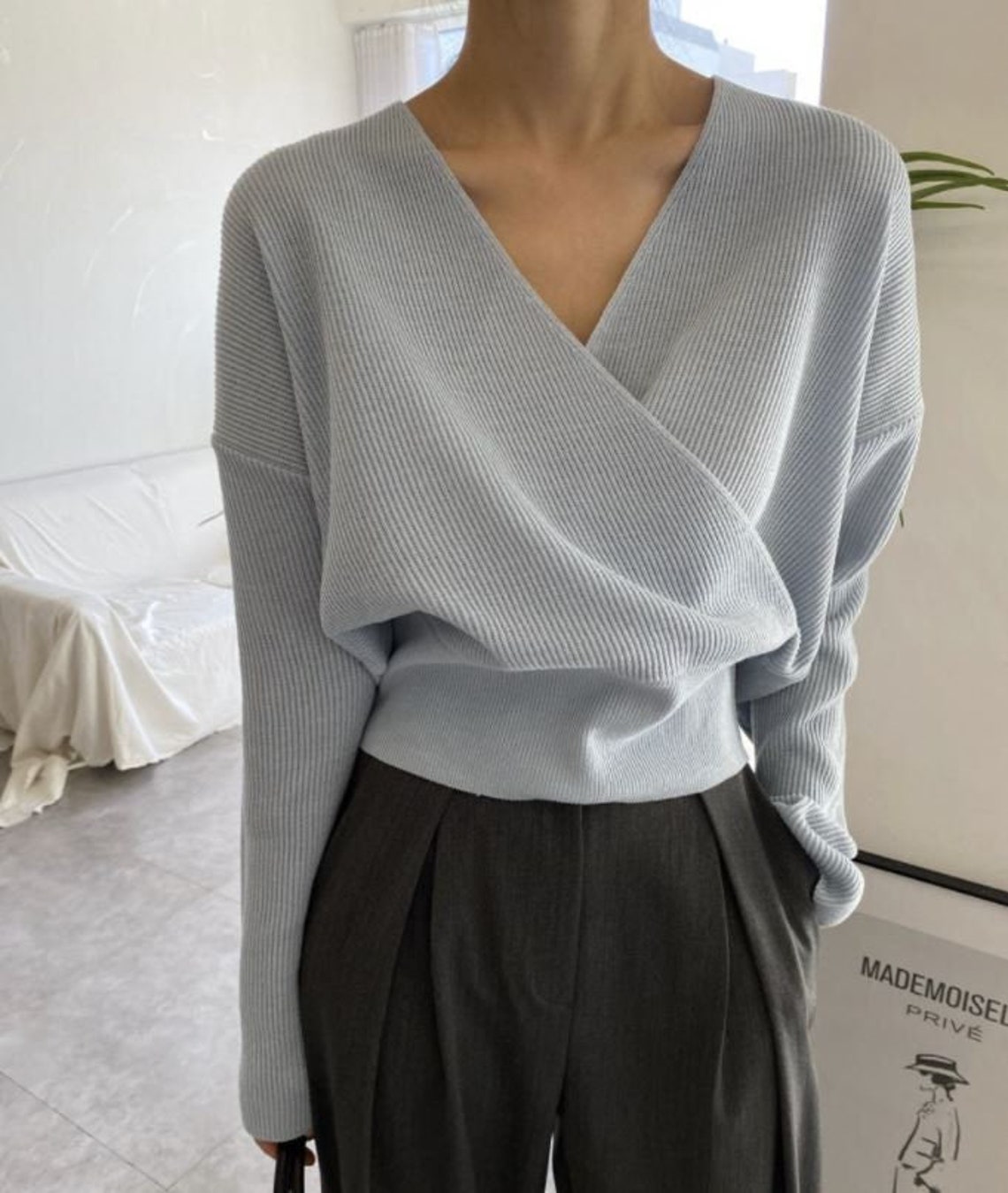 Sweater for Women / Wrap Mood Sweater / Knit Top / Wrap Top / Kimono ...