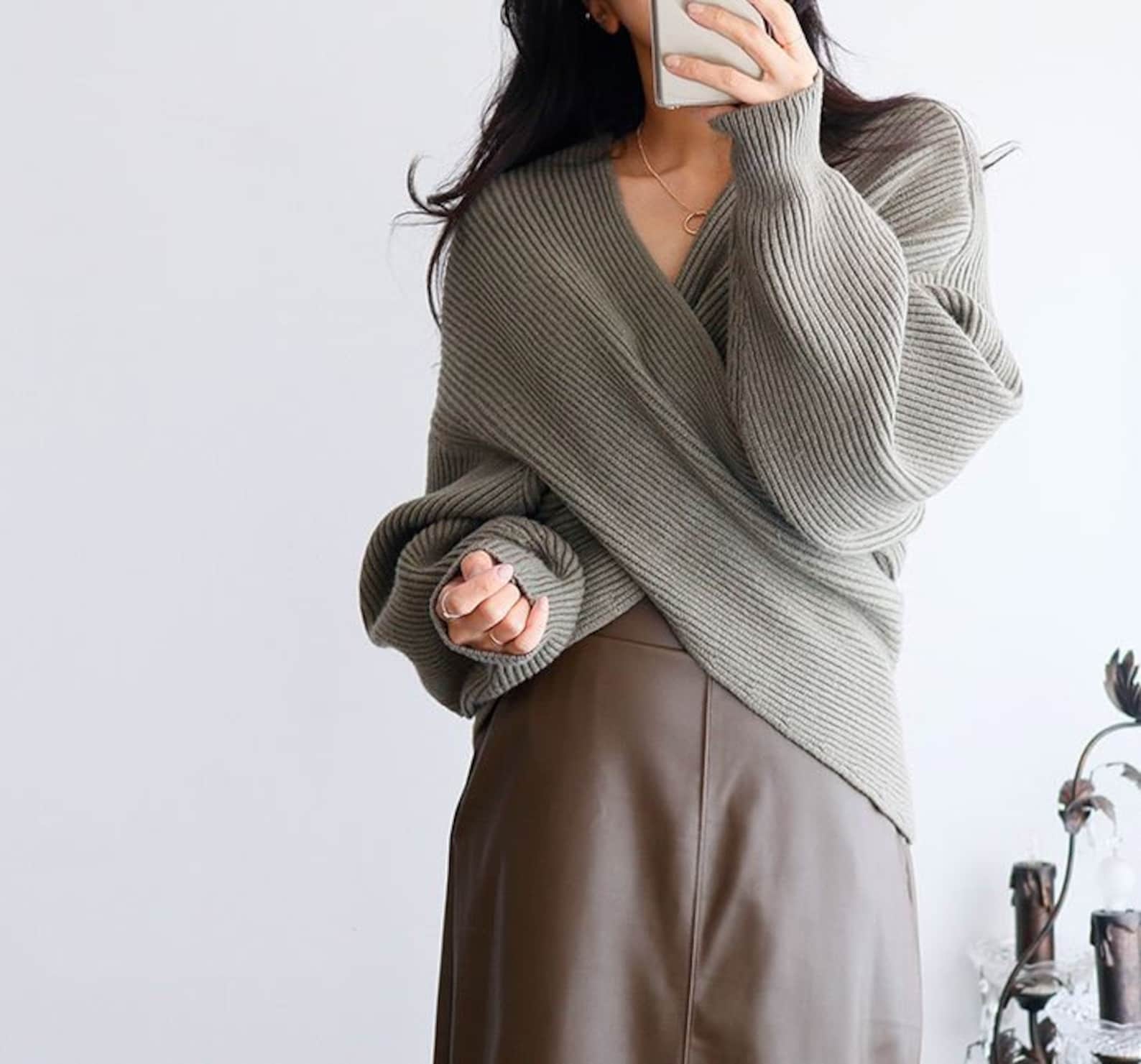 Wrap Sweater / Sweaters for Women / Knit Top / Wrap Top / | Etsy