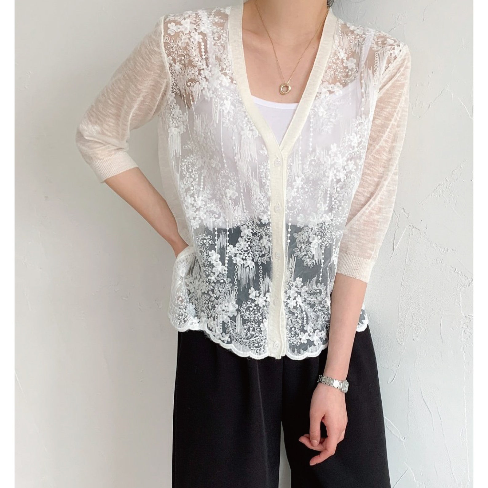 Floral lace blouse / Romantic mood lace top / Button down top | Etsy