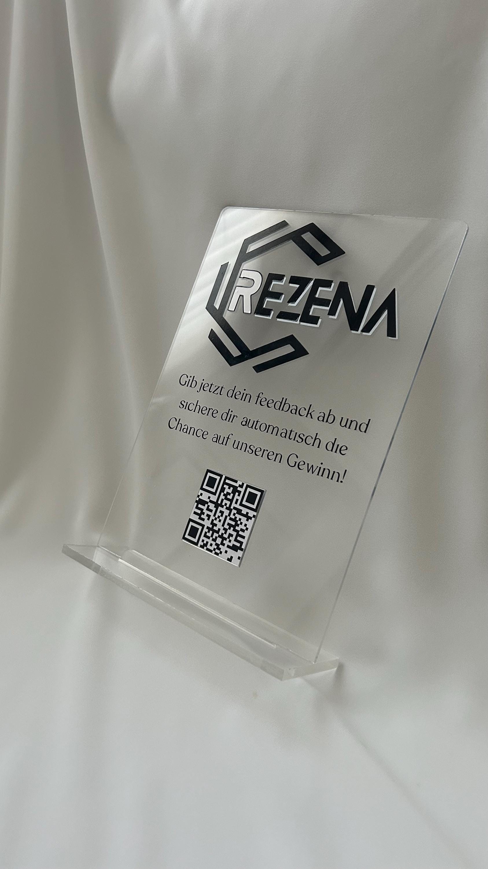 Custom Plexiglass QR Code Stand, Personalized Luxury Store Decor ...