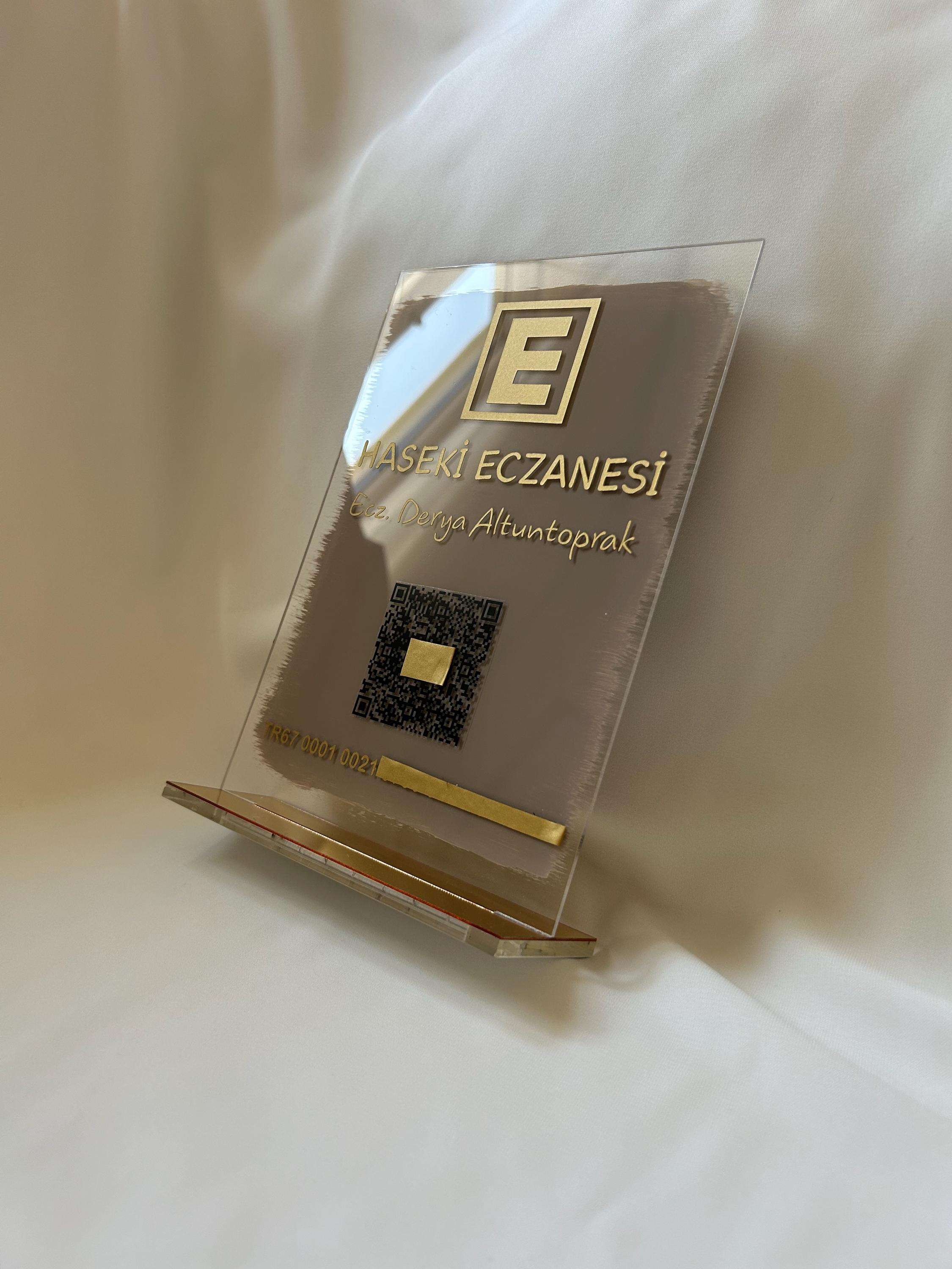Custom Plexiglass QR Code Stand, Personalized Luxury Store Decor ...