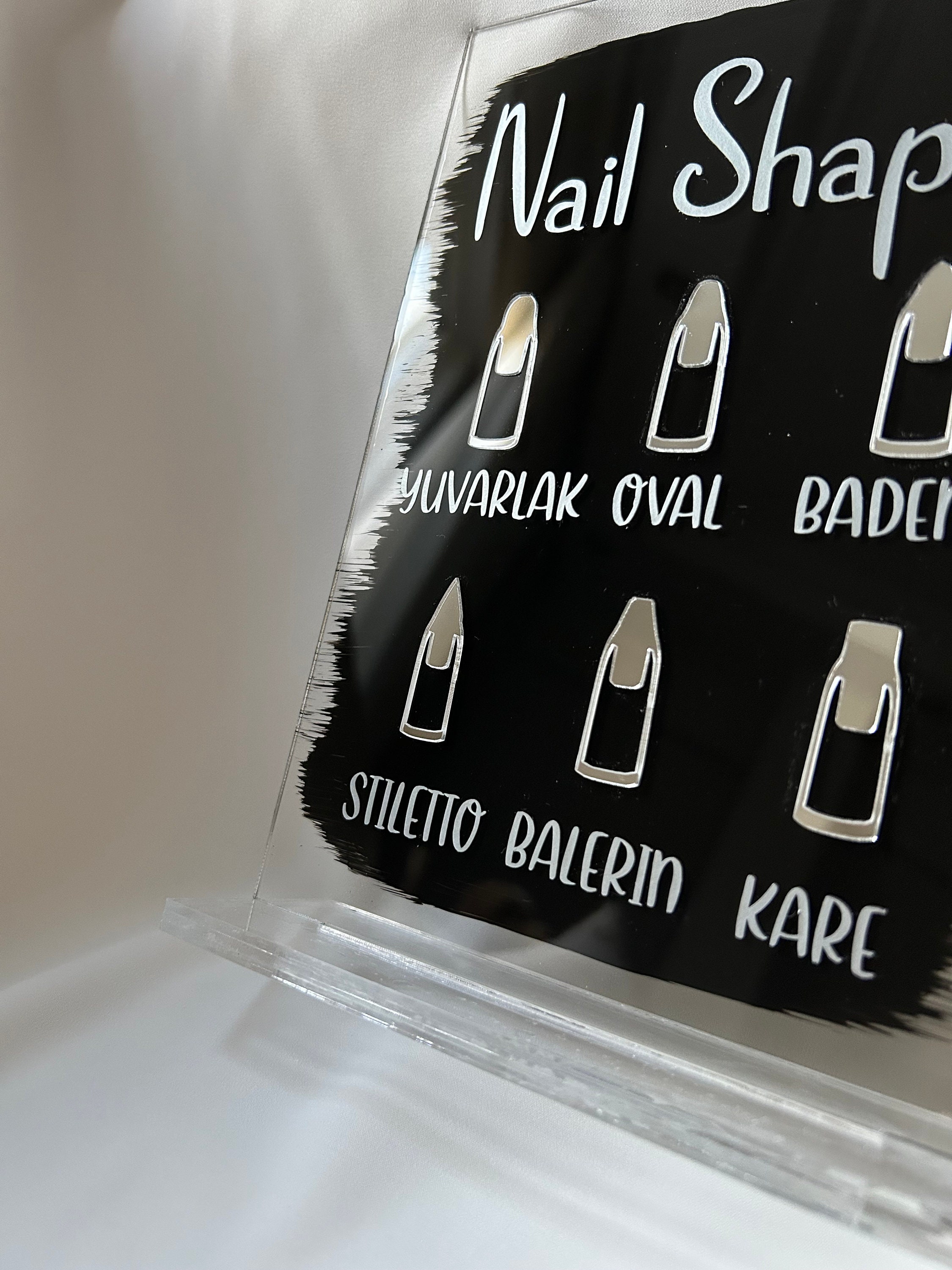 Nail Art Guide Display Board for Manicure Salons - Handcrafted ...