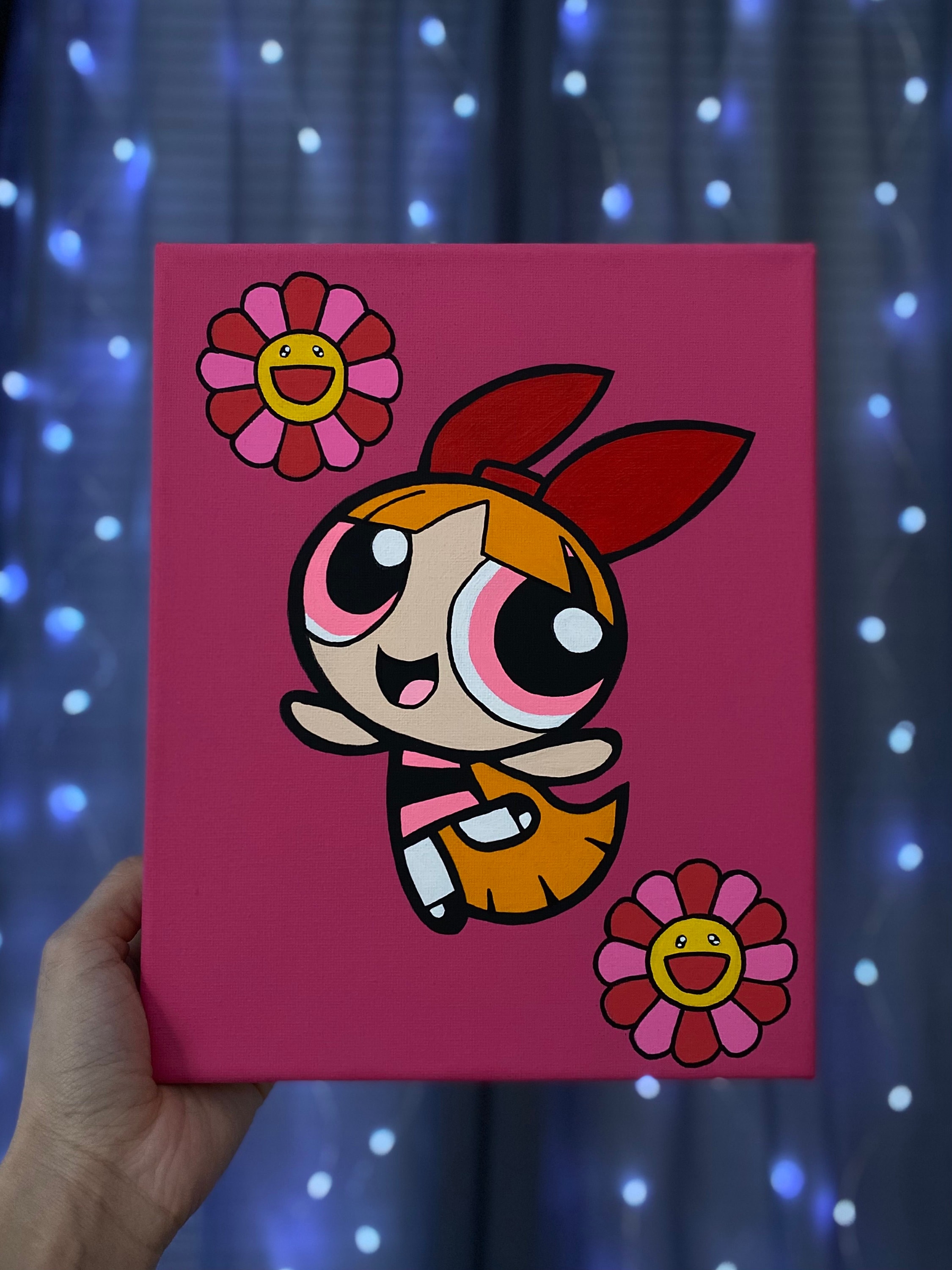 Blossom Painting Powerpuff Girls, Acrylic Painting, Art, Canvas ...
