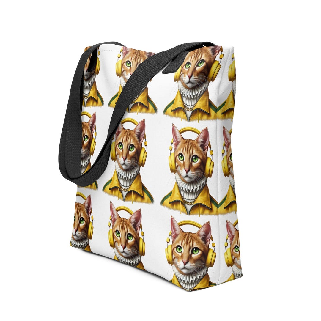 Quirky Ginger Tabby/ Savannah Cat Bag / Tote Bag 15 Inch Bag / Cat ...