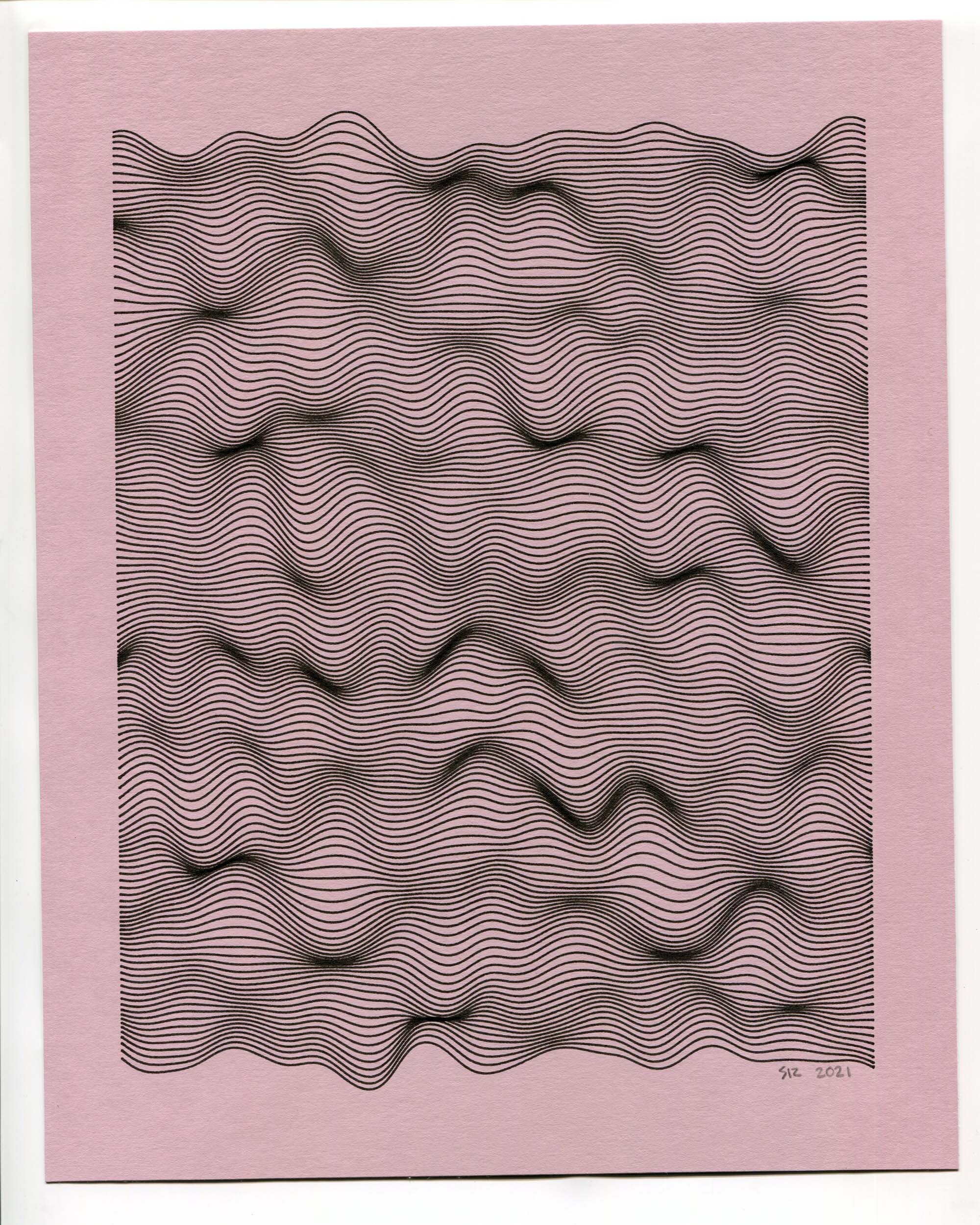 holo wave - pen drawing - 8" x 10" - www.revanest.com