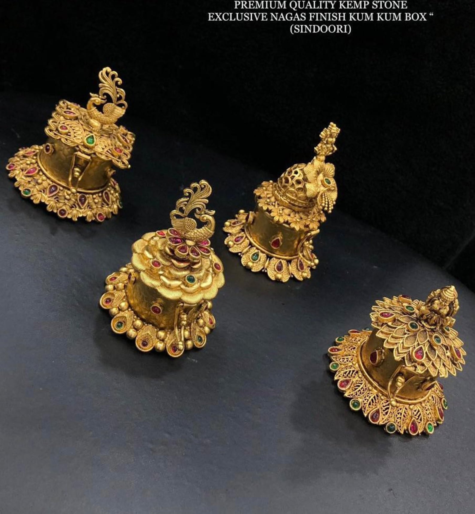 Vermilion Boxes (2) - Wedding Favors, Pooja Essentials, Mom Gift ...