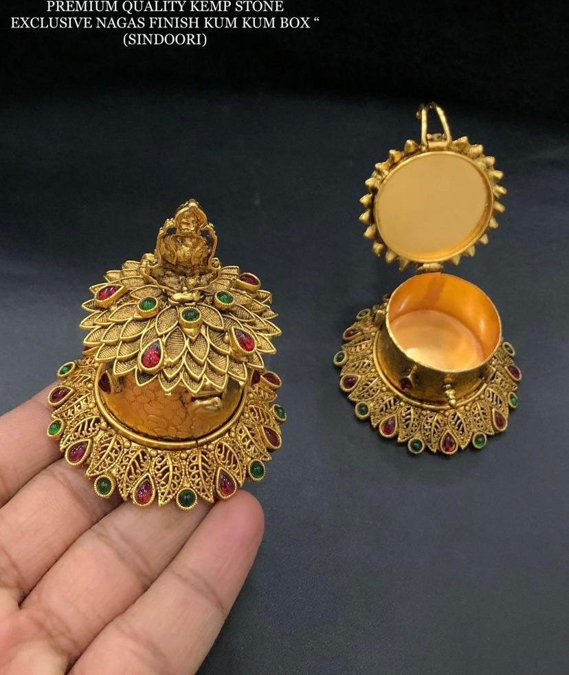 Vermilion Boxes (2) - Wedding Favors, Pooja Essentials, Mom Gift ...