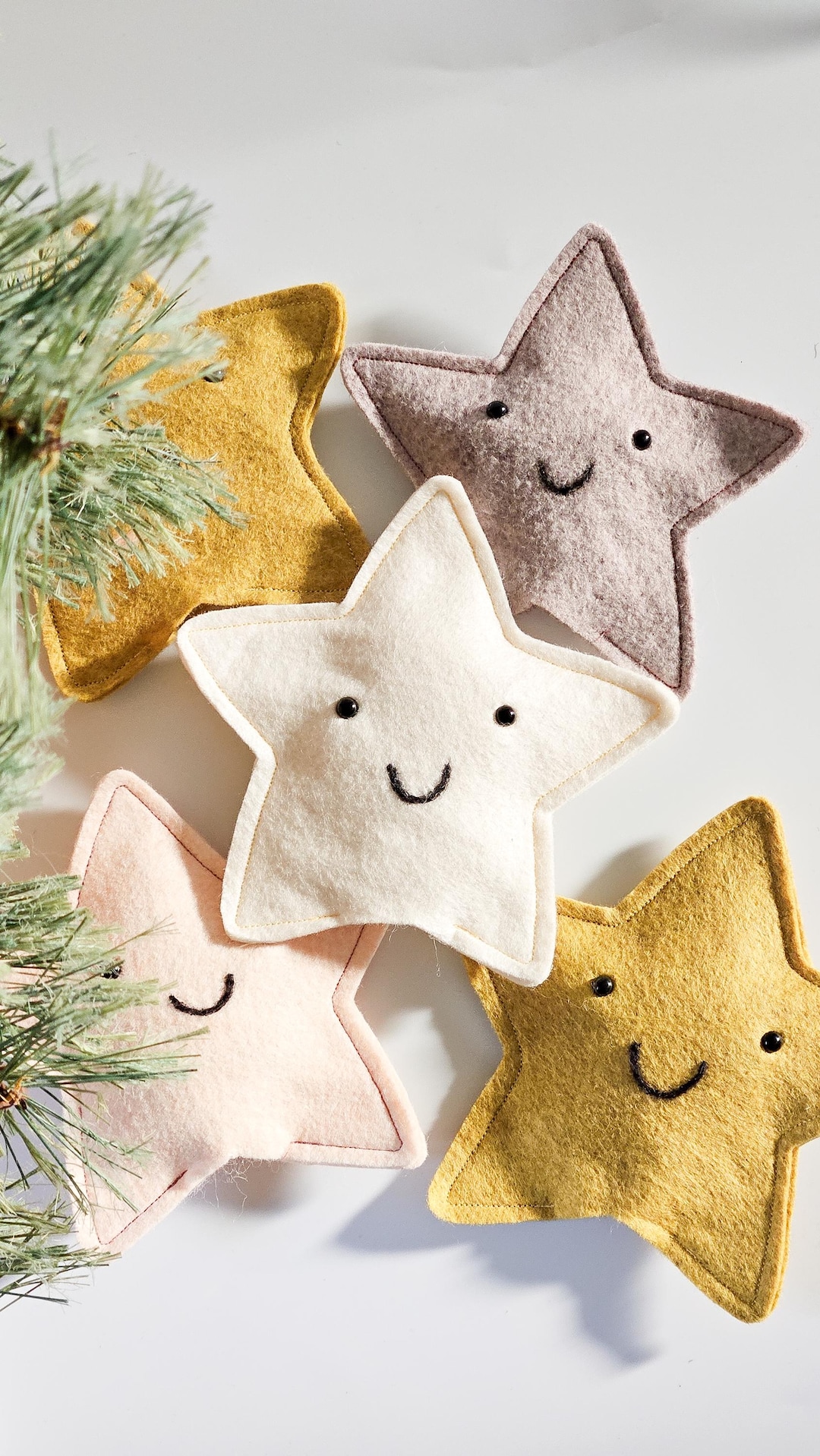 Woolly Star Tree Topper - Christmas Decoration Felt Needle Felted ...