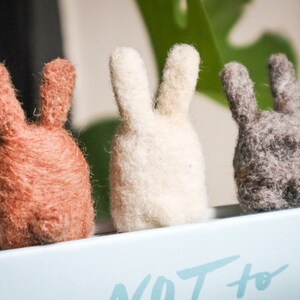 Woolly Bunny Bookmark - Needle Felt Felted Handmade Wool Rabbit Book ...