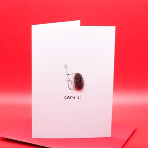 Caru Ti Woolly Greeting Card - A6 I Love You Welsh Language Recycled ...