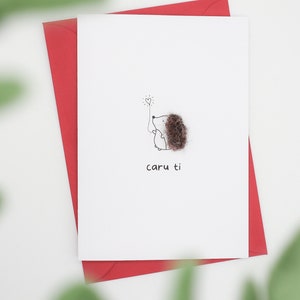 Caru Ti Woolly Greeting Card - A6 I Love You Welsh Language Recycled ...