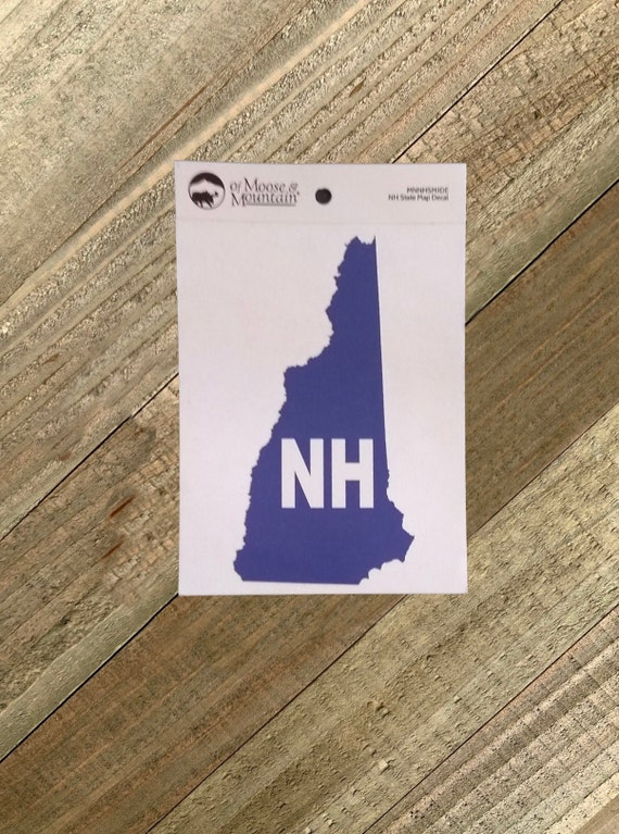 NH State Map Sticker/decal | Etsy