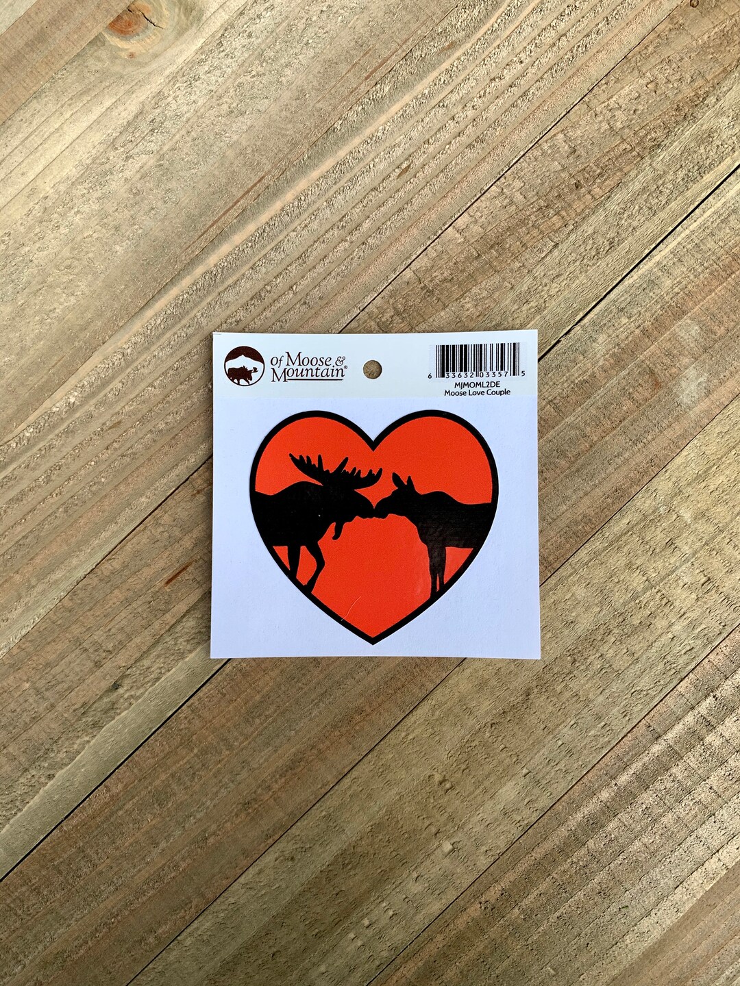 Moose Love Heart Couple Sticker/decal - Etsy