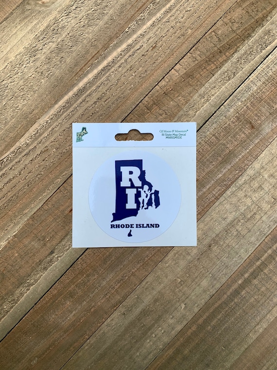 Rhode Island State Map Sticker/decal - Etsy