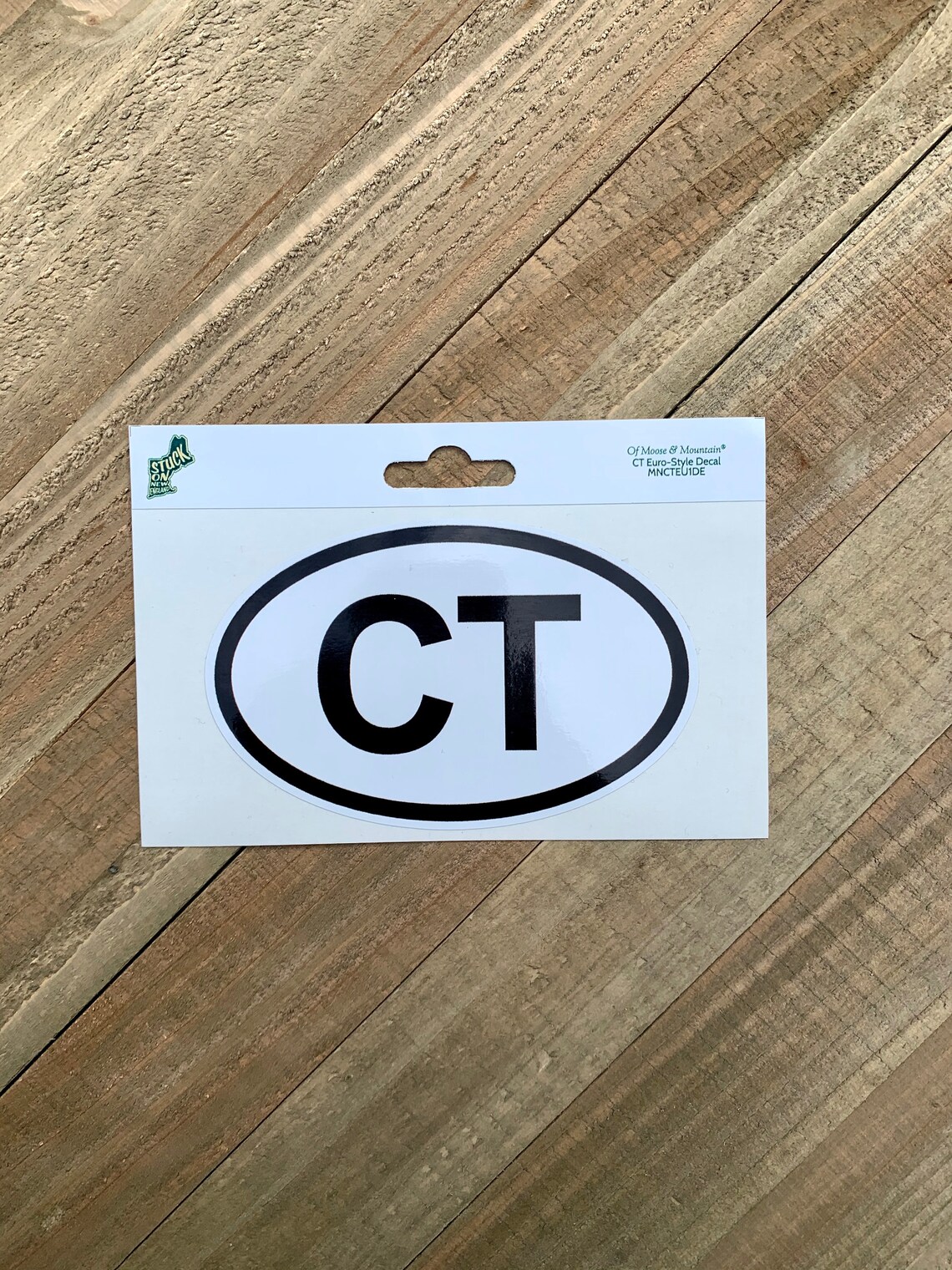 Connecticut CT Simple Black and White State Abbreviation Sticker/decal ...