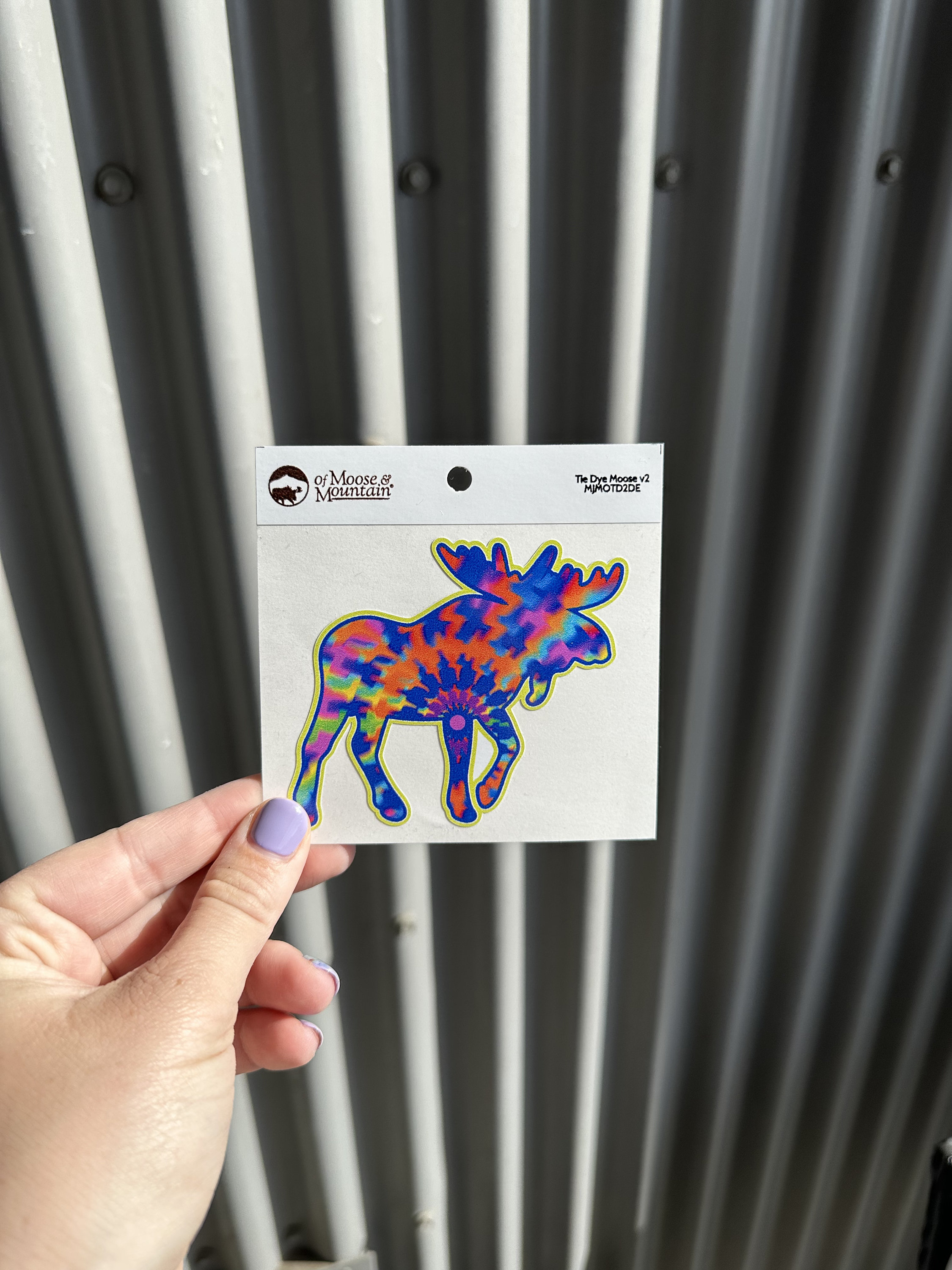 Tie Dye Moose Sticker/decal - Etsy