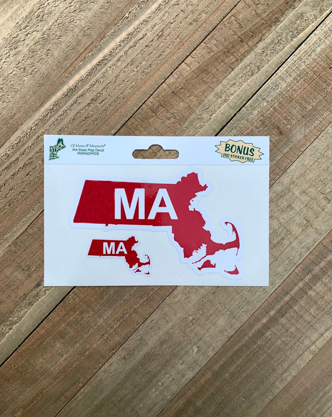 Massachusetts State Map Outline With Bonus Mini Sticker/decal - Etsy