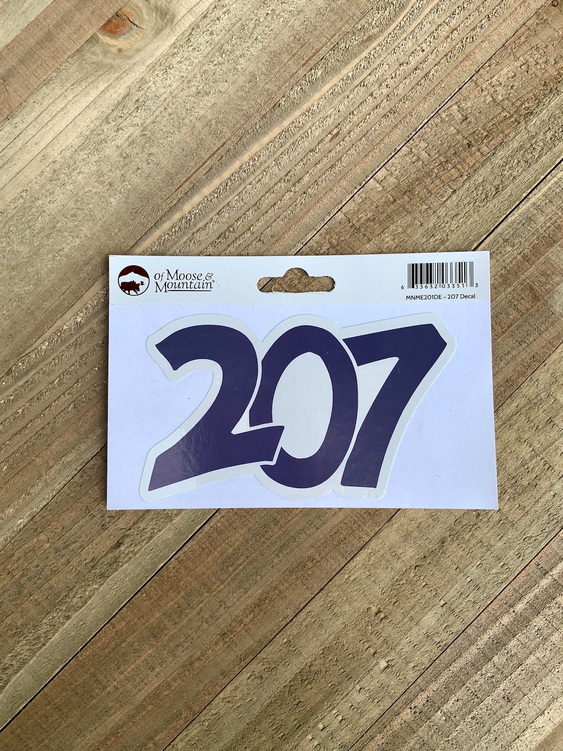 207 Maine Area Code Sticker/decal - Etsy