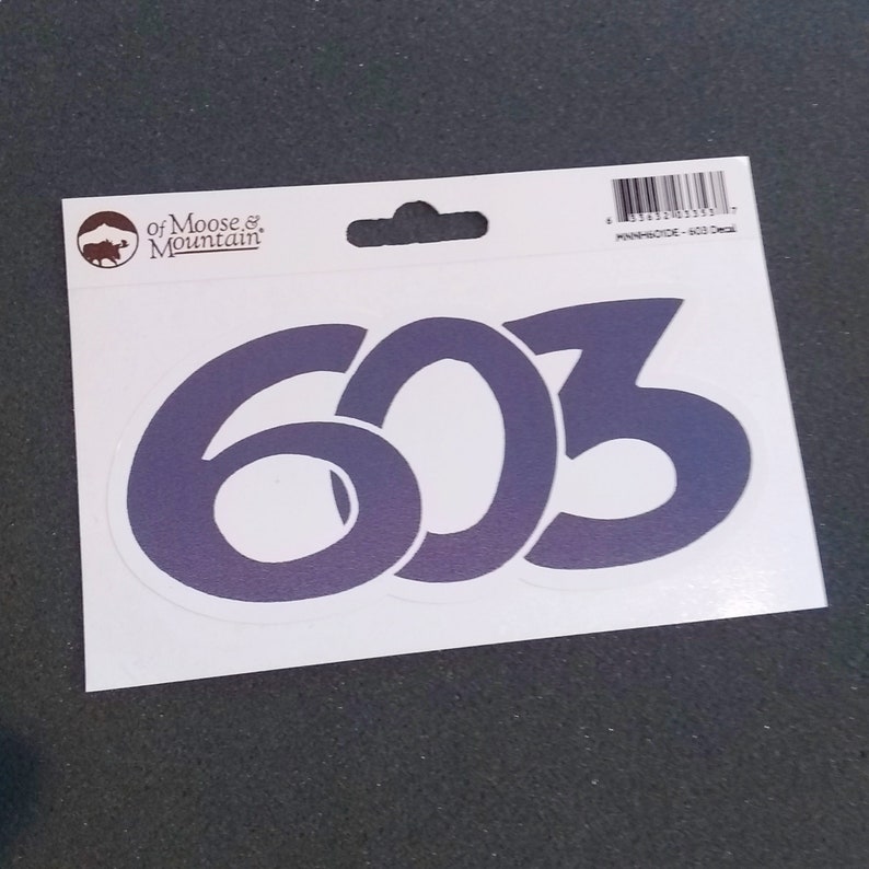 New Hampshire Area Code 603 Sticker/decal - Etsy