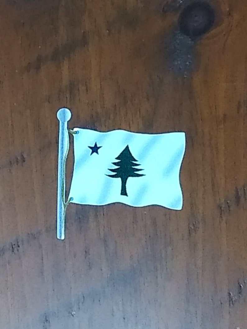 Maine's First Flag Sticker/decal - Etsy