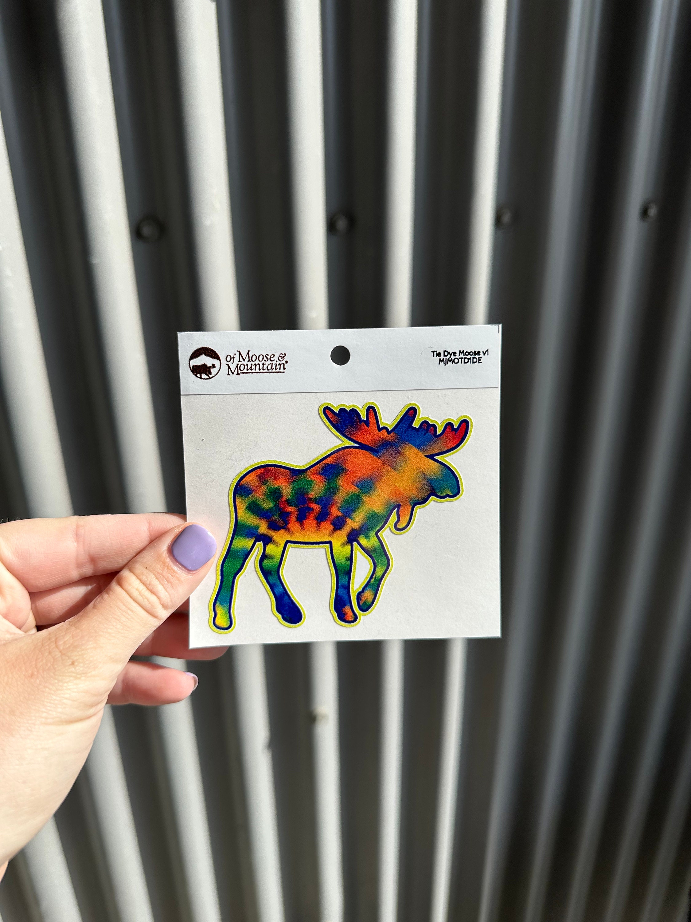 Tie Dye Moose Sticker/decal - Etsy