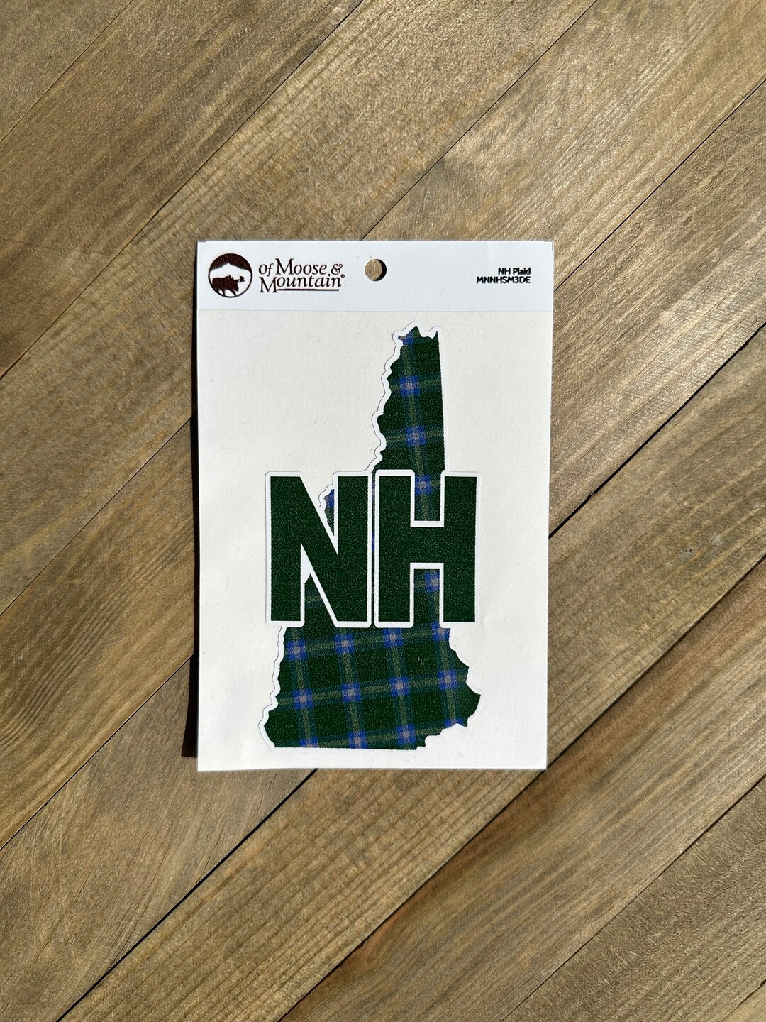 NH State Map Green and Blue Plaid Sticker/decal - Etsy