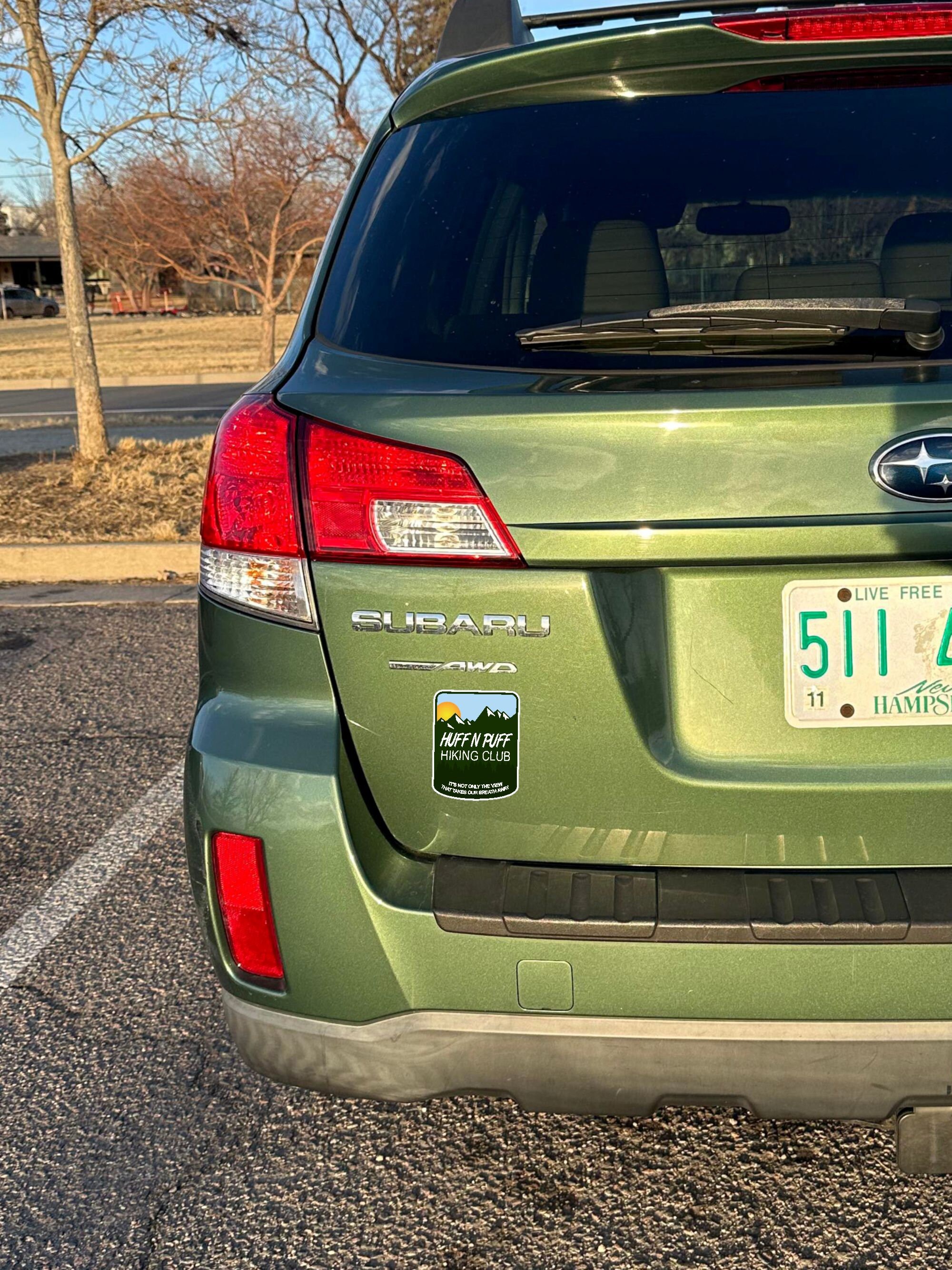 Huff N Puff Hiking Club Mountain Background Adventure Sticker/decal - Etsy