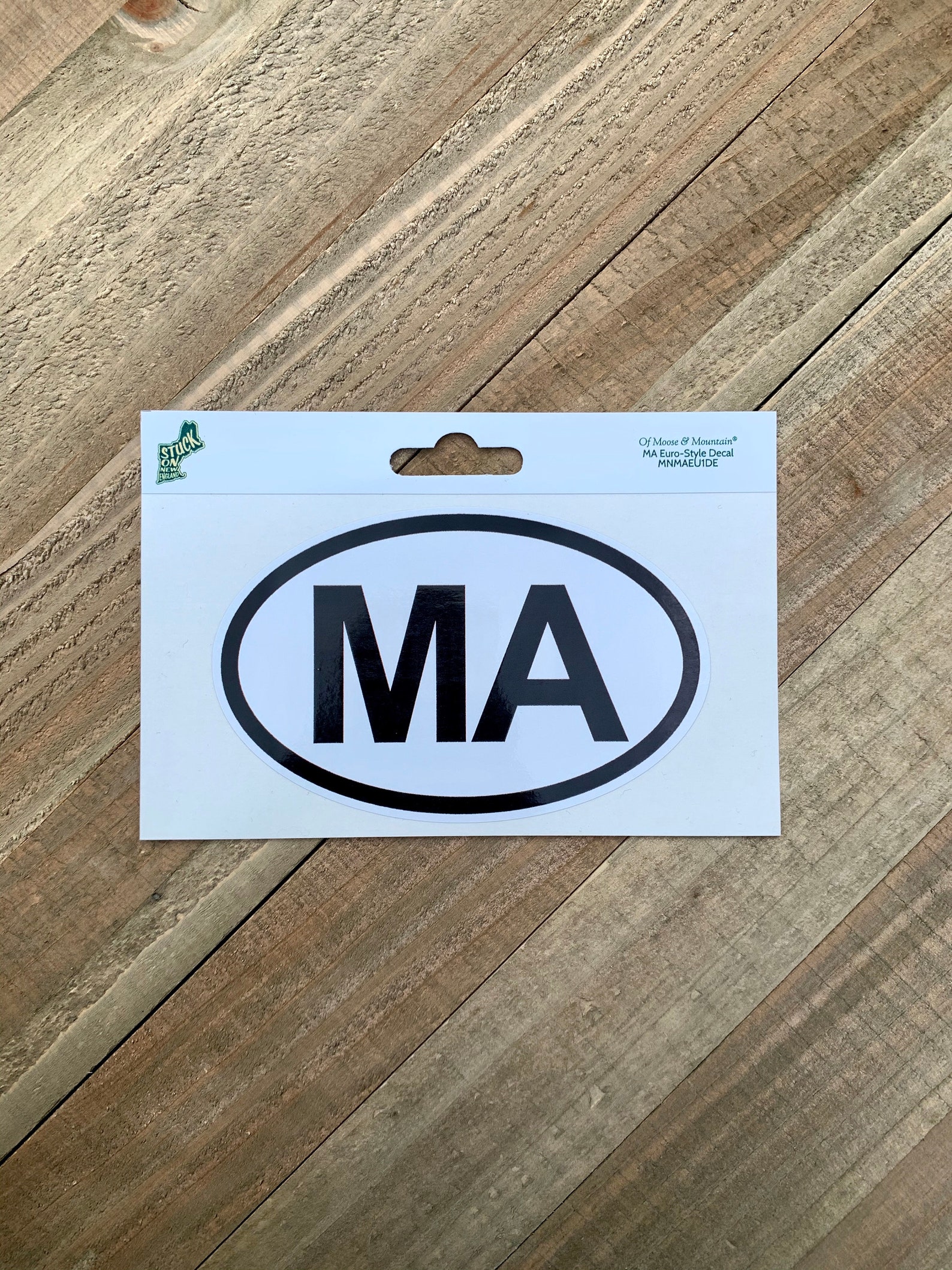 Massachusetts MA Simple Black and White State Abbreviation Sticker ...