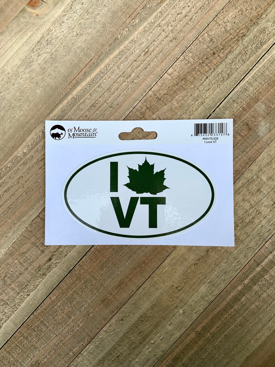 I Love Vermont VT Maple Leaf Sticker/decal - Etsy