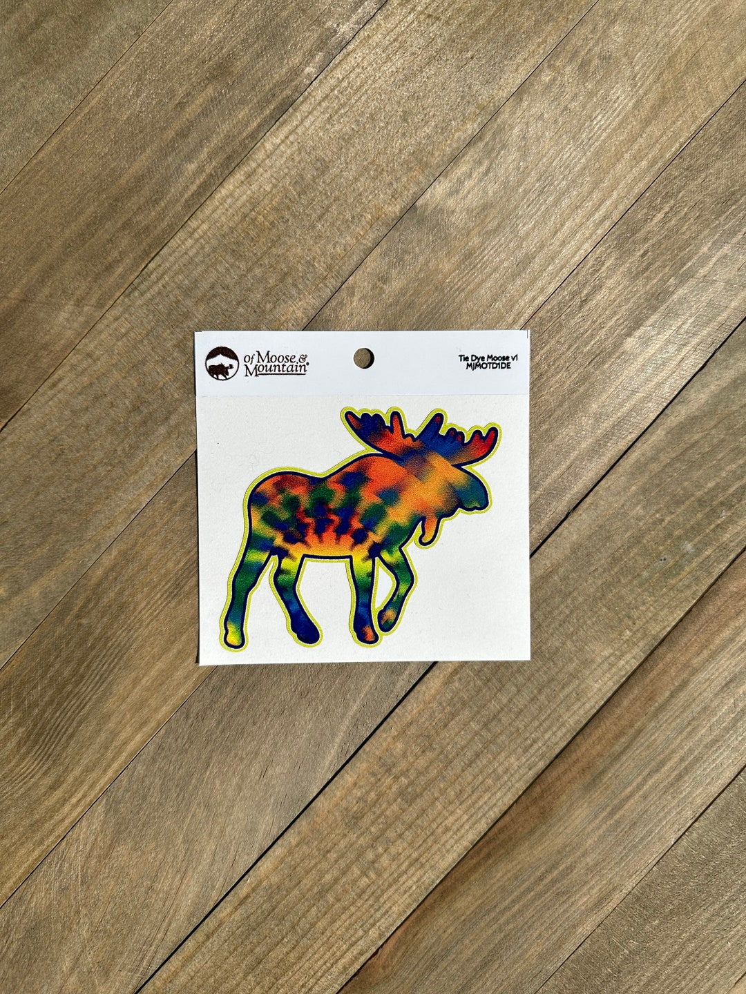 Tie Dye Moose Sticker/decal - Etsy