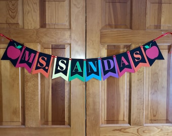 Teacher Name Banner - Etsy