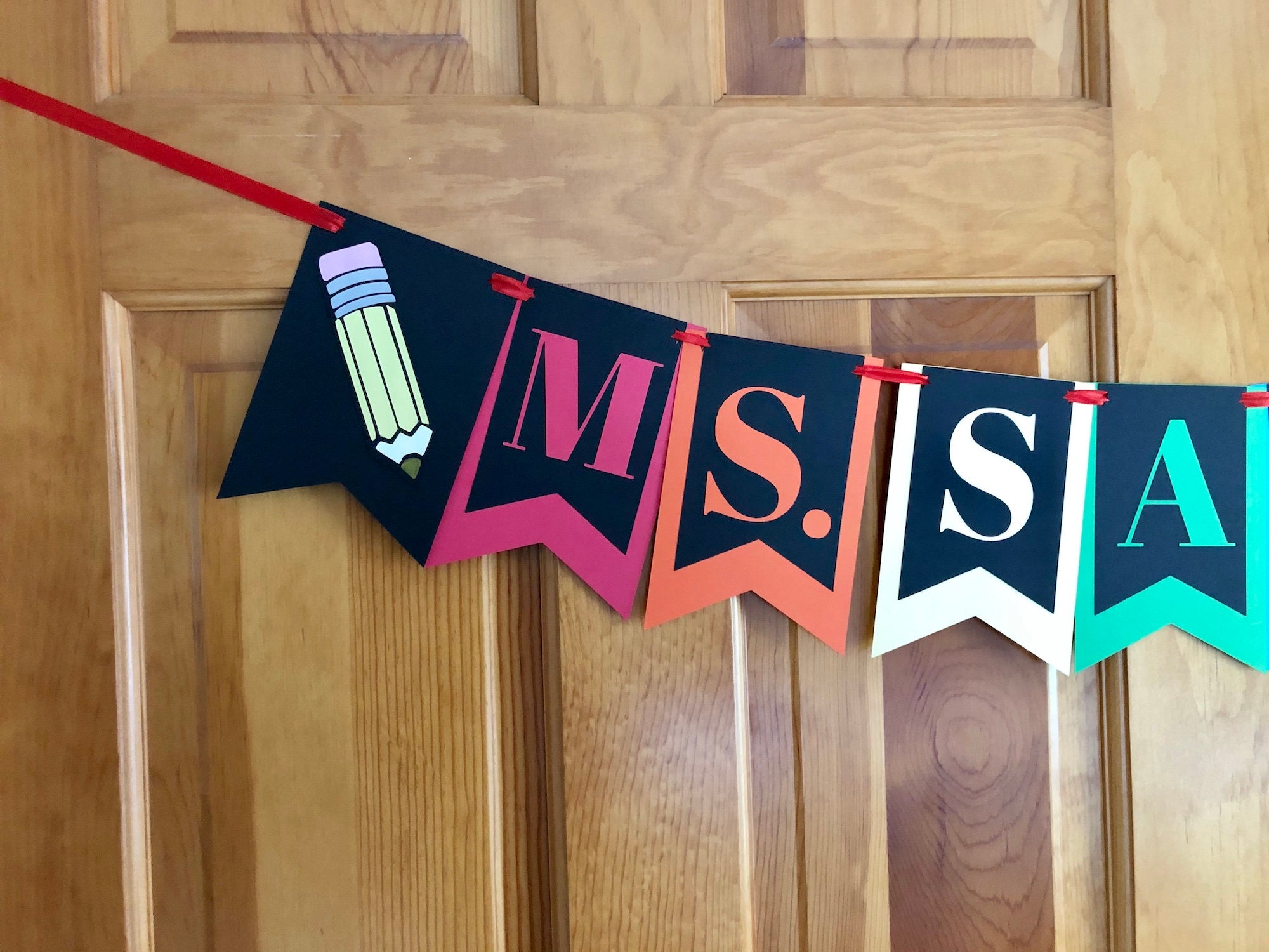 Rainbow Teacher Banner Personalized Classroom Banner With | Etsy