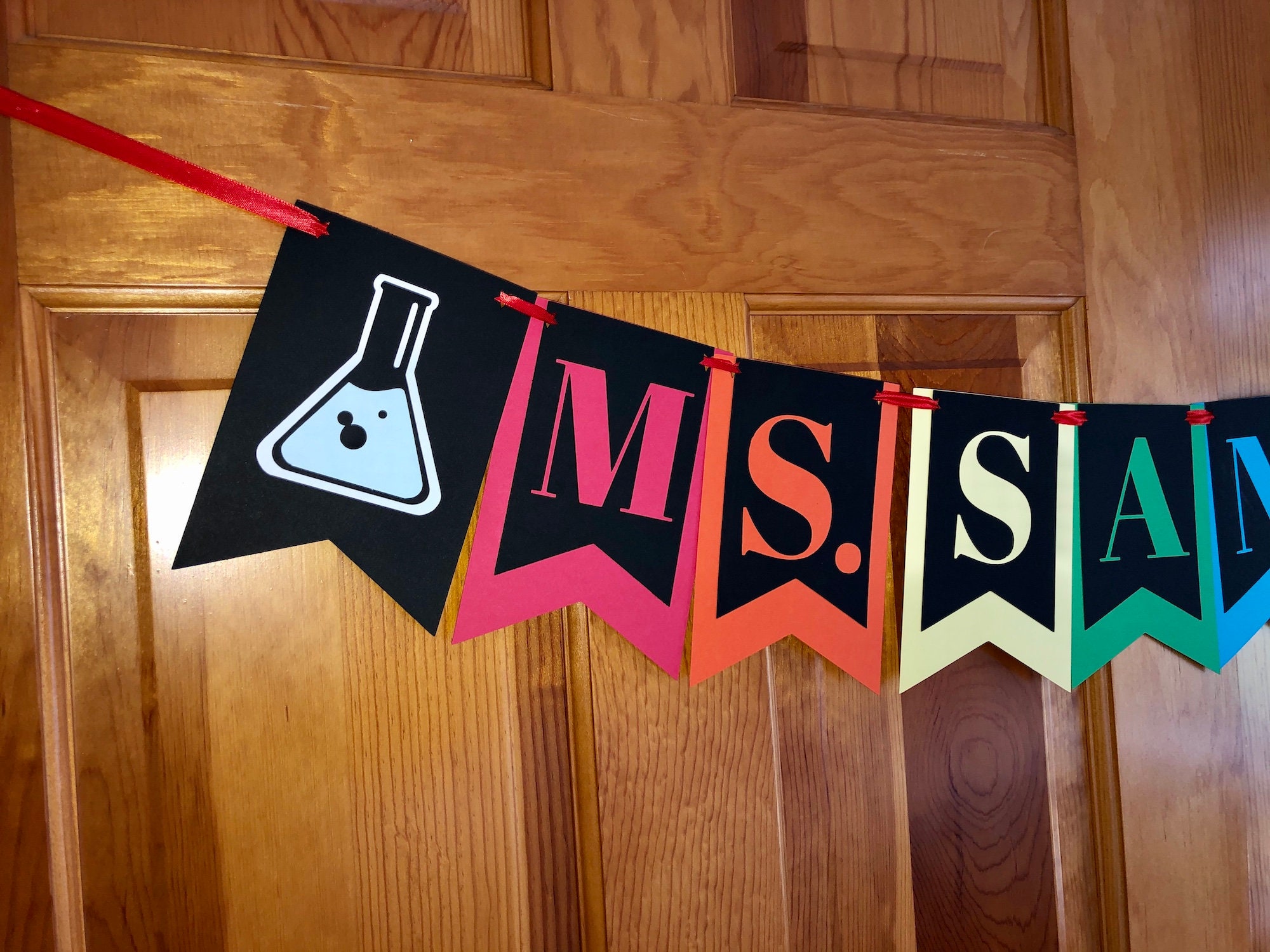 Rainbow Teacher Banner Personalized Classroom Banner With | Etsy