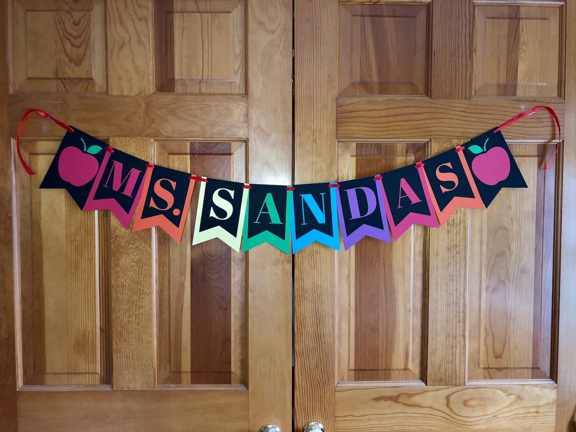 Rainbow Teacher Banner Personalized Classroom Banner with | Etsy