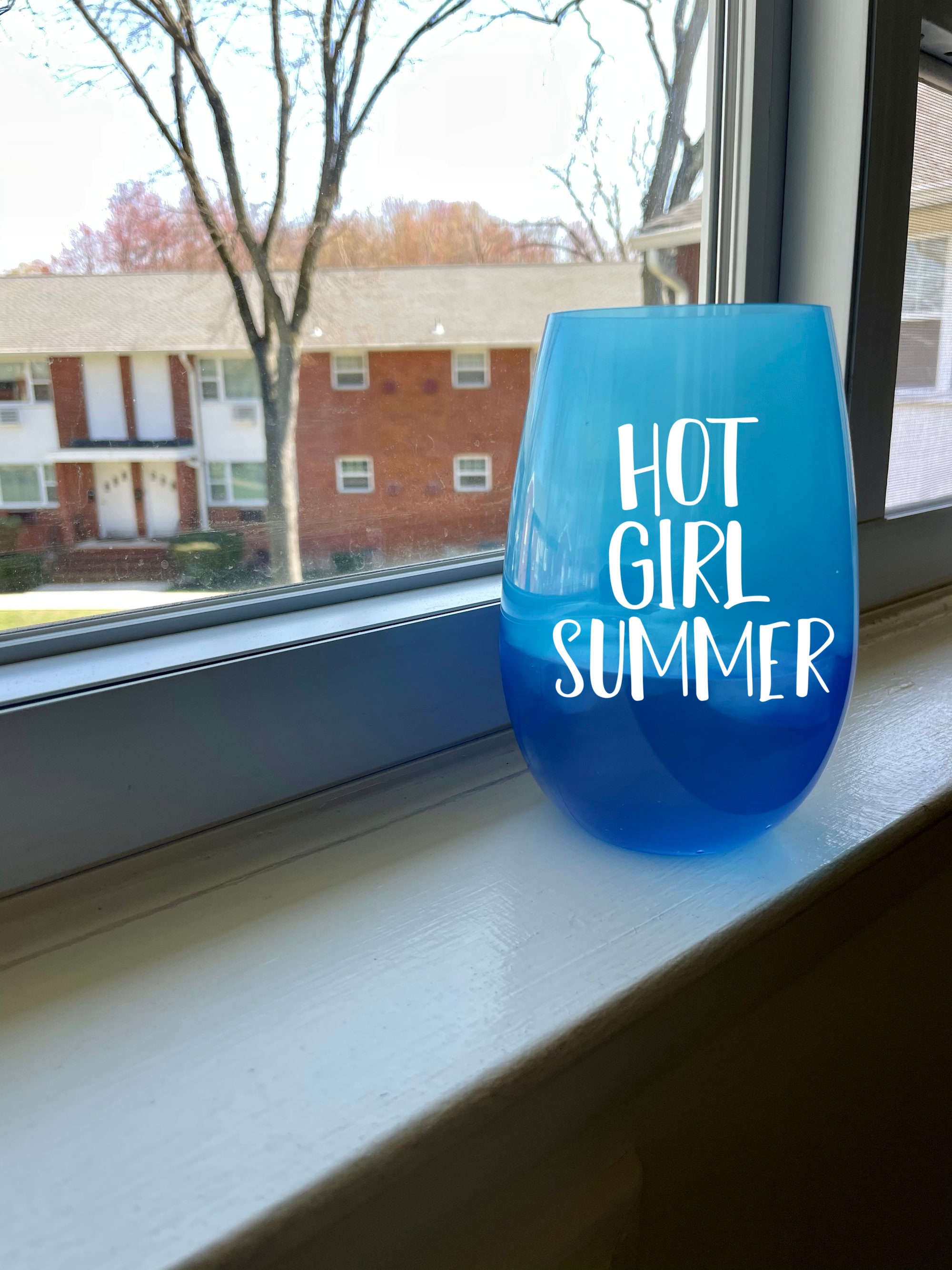 Hot Girl Summer Color Changing Wine Glass Blue Pink Purple | Etsy