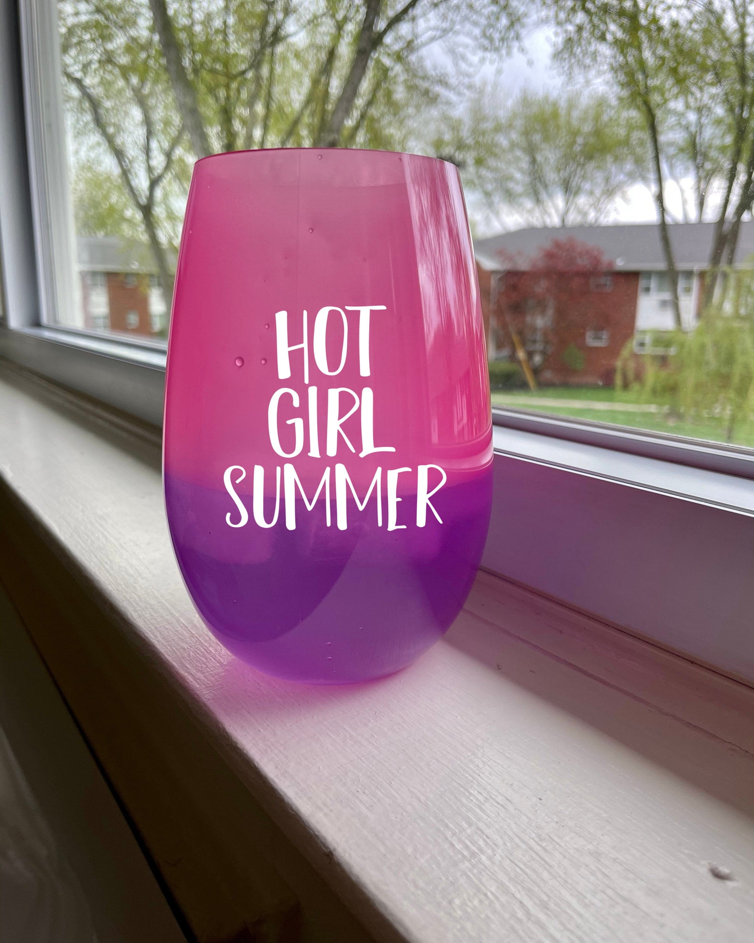 Hot Girl Summer Color Changing Wine Glass Blue Pink Purple | Etsy