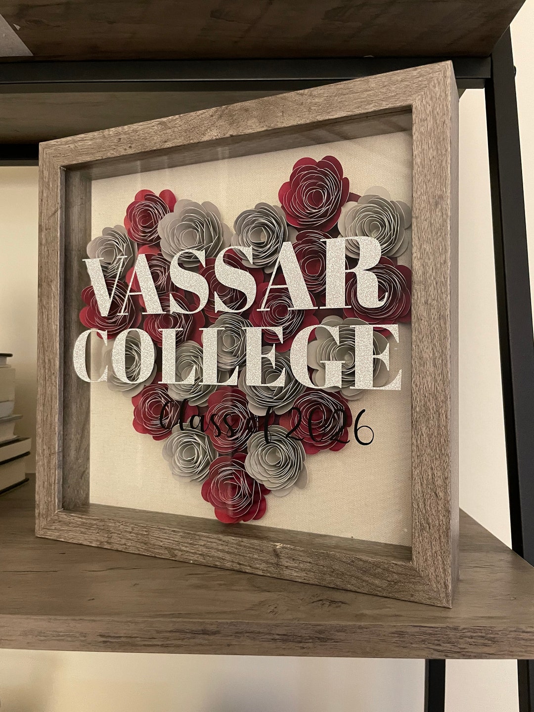 College Acceptance Flower Shadowbox, Personalized College Shadowbox ...