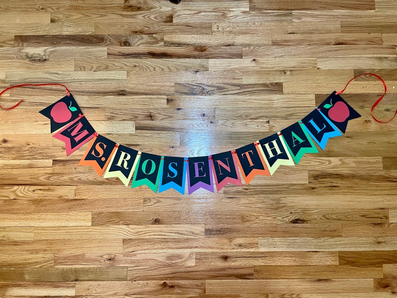 Rainbow Teacher Banner Personalized Classroom Banner With - Etsy