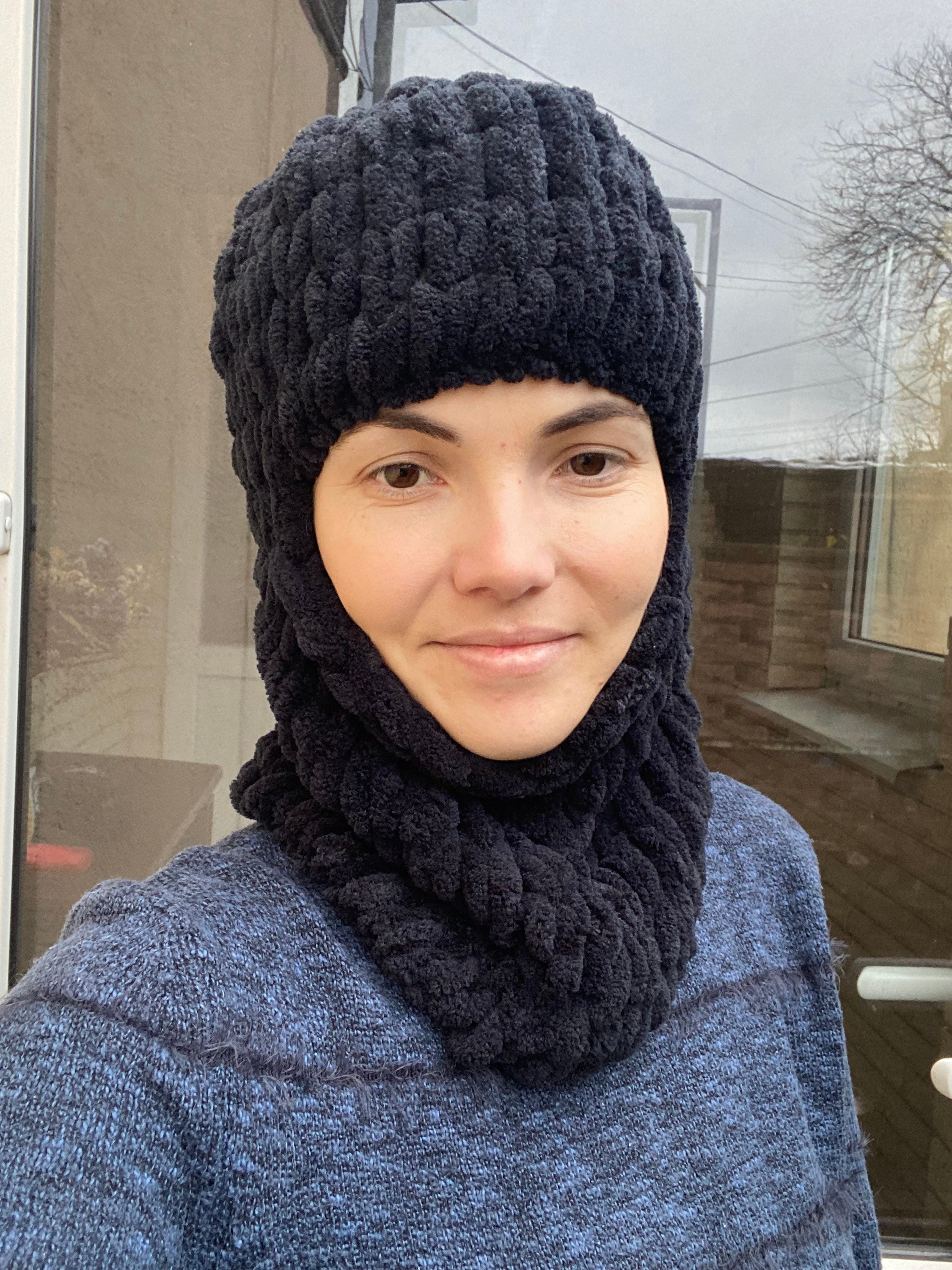 Balaclava Knitted,warm Original Hand Knitted Winter Hat Balaclava, Cap ...