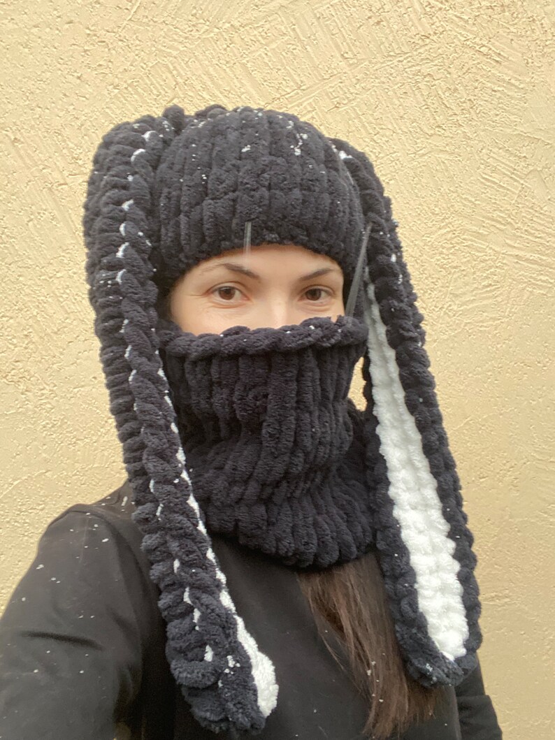 Balaclava Knitted, Warm Original Hand Knitted Winter Hat Balaclava, Hat ...